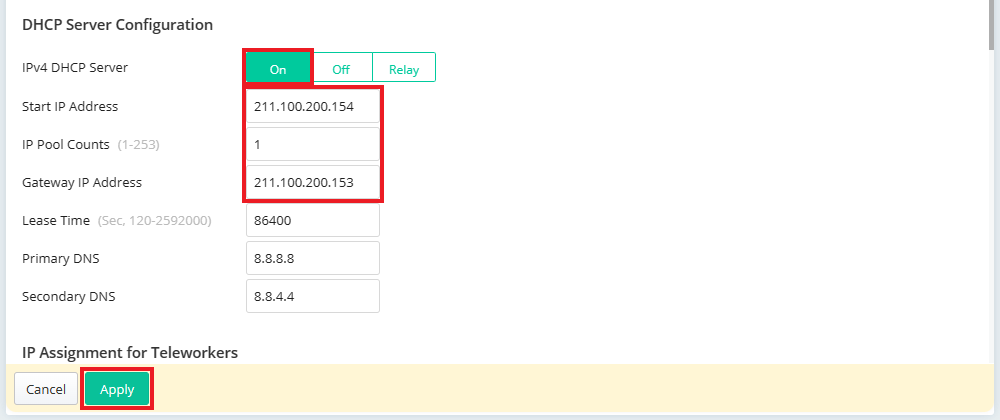Use a Public IP on LAN using 'For Routing Usage' option | DrayTek